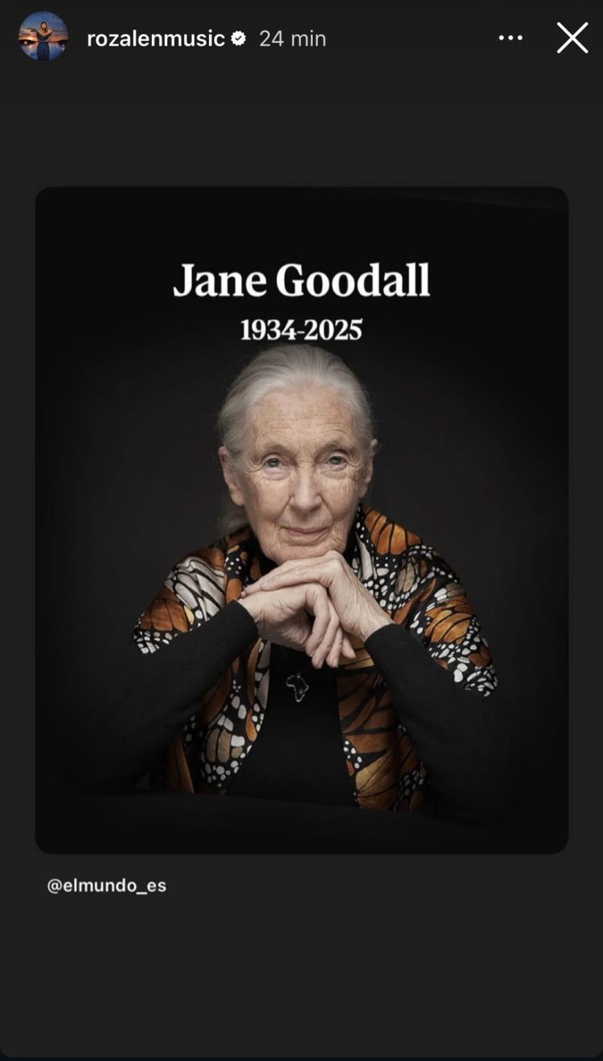 La música se despide de la mujer que revolucionó la ciencia: Jane ...